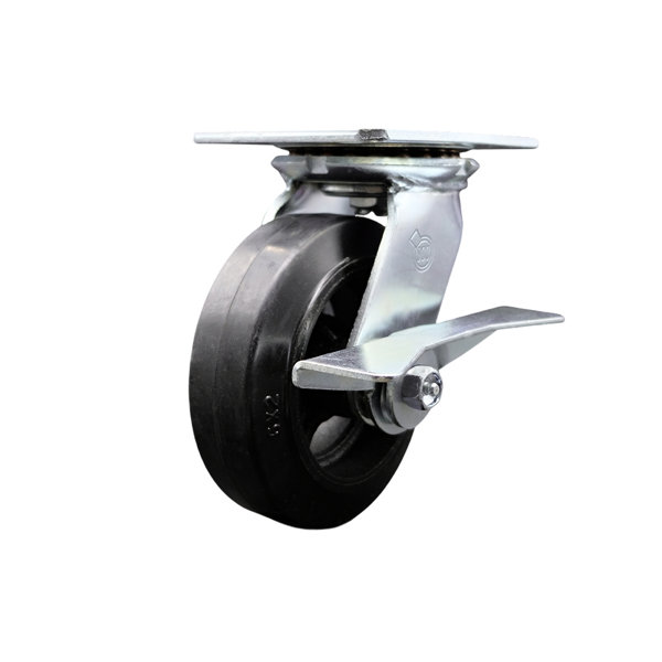 Service Caster Rubber on Steel Caster | Wayfair