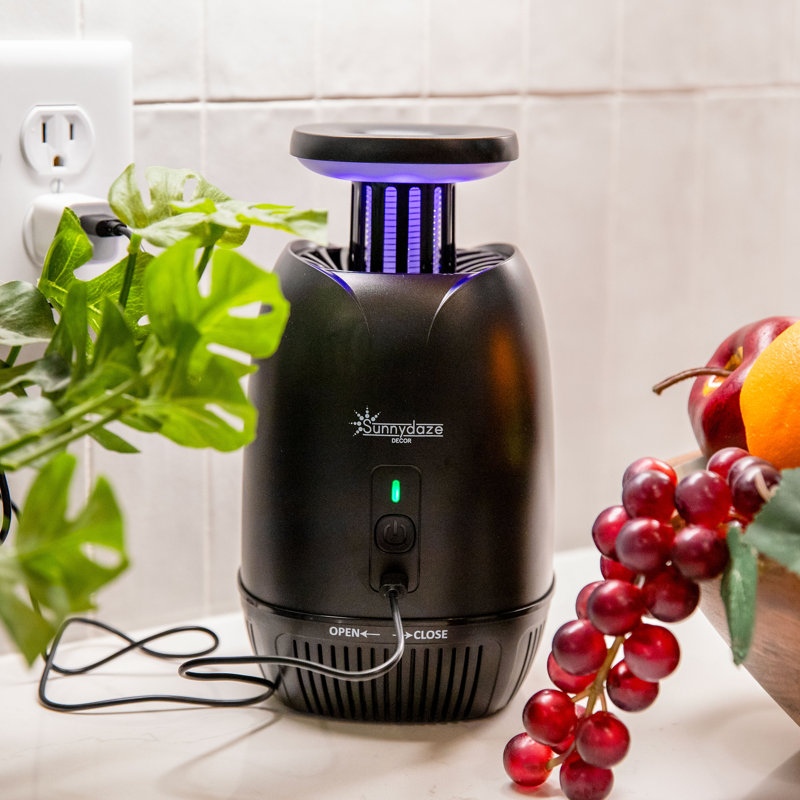 SunnyDaze Decor Tabletop Bug Zapper with Violet Light and Built-In Fan ...
