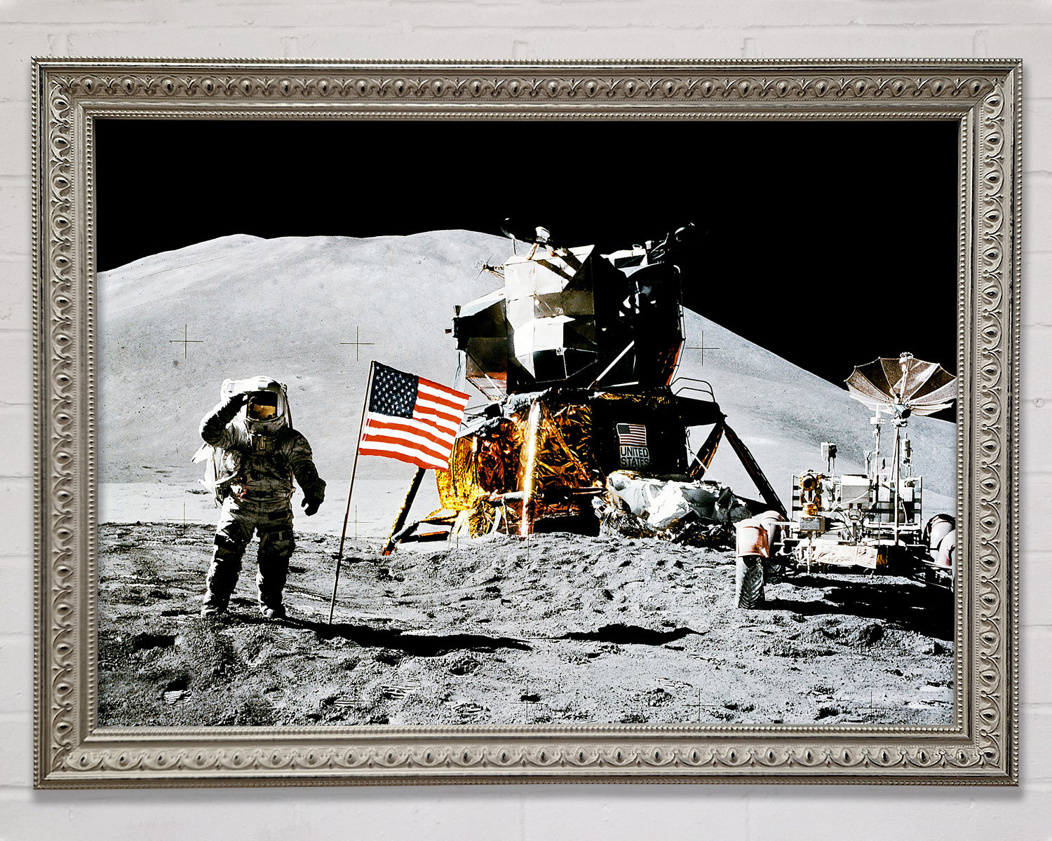 Ebern Designs American Moon Landing - Print | Wayfair.co.uk