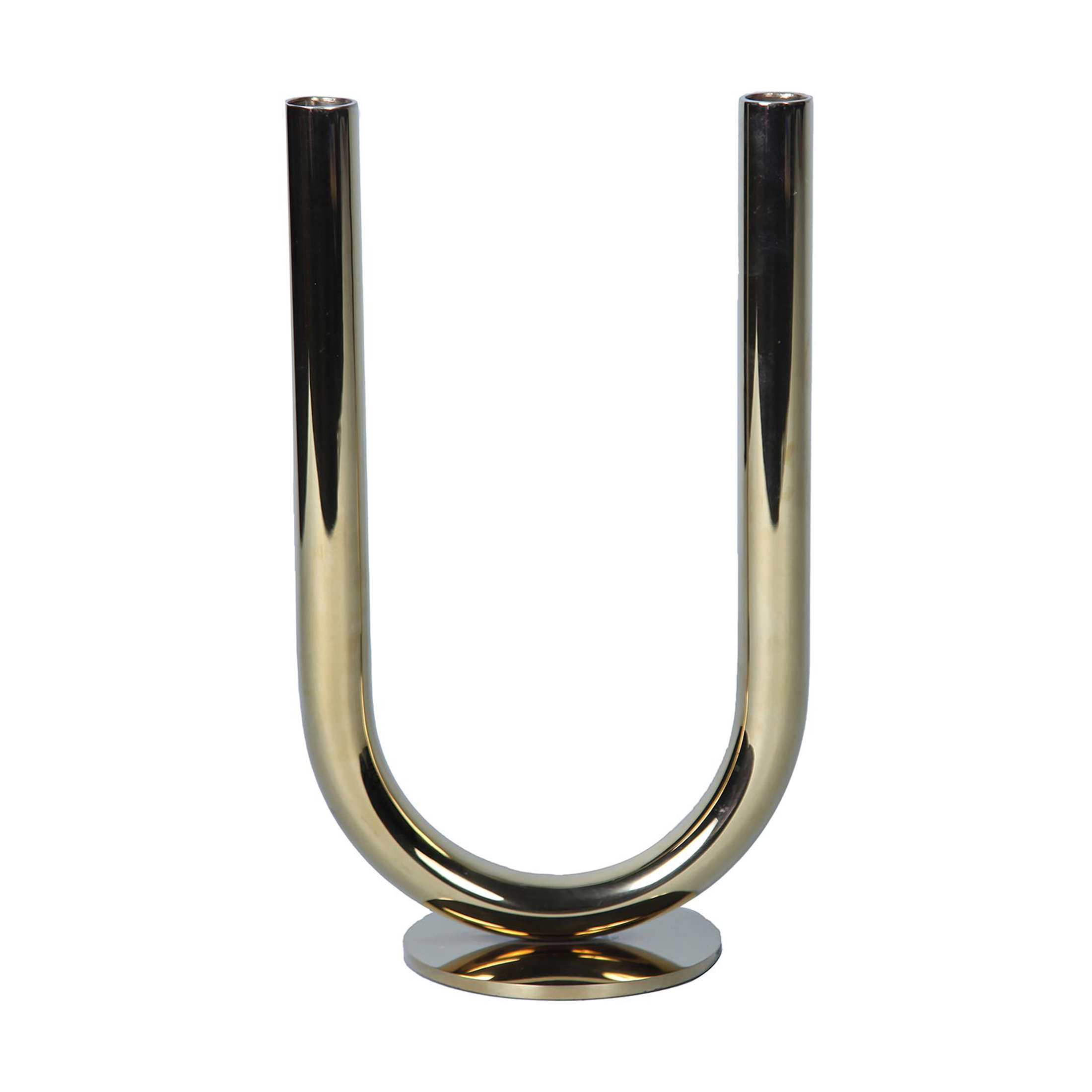 Orren Ellis Modern U-Shaped Gold Candle Holder | Wayfair