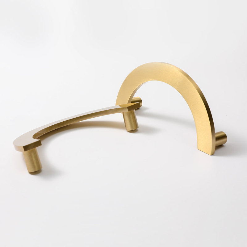 Redefine Hardware Brass Half Moon Moon Pull (2 Pulls) | Wayfair