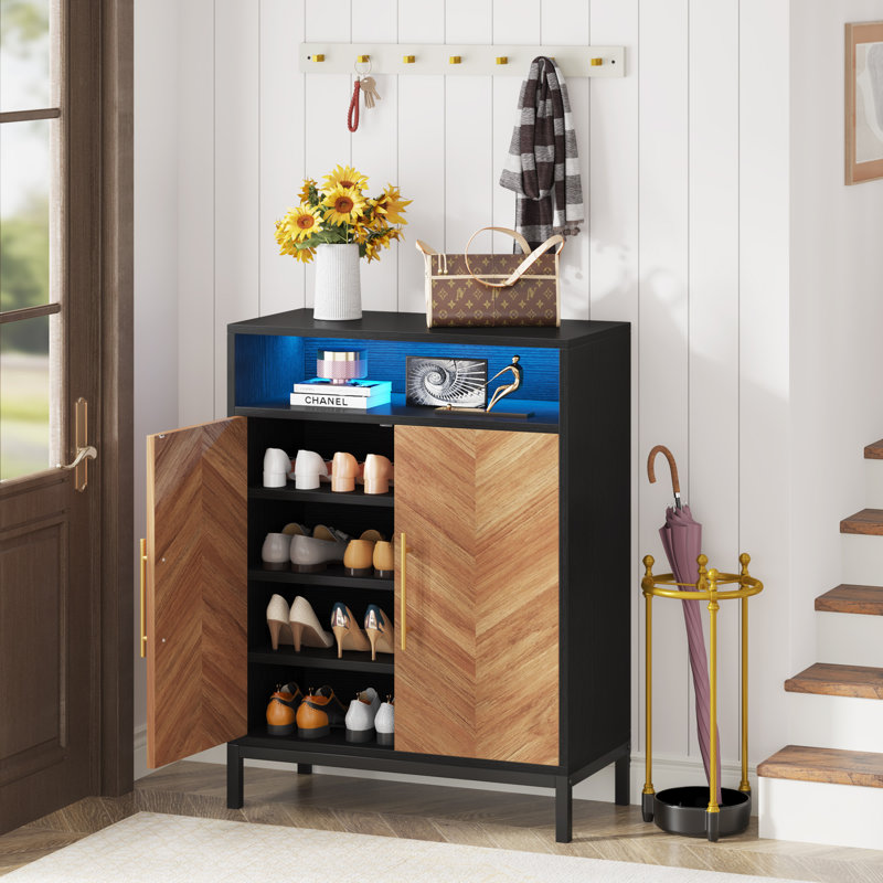 Latitude Run® 16 Pairs Shoe Storage Cabinet & Reviews | Wayfair