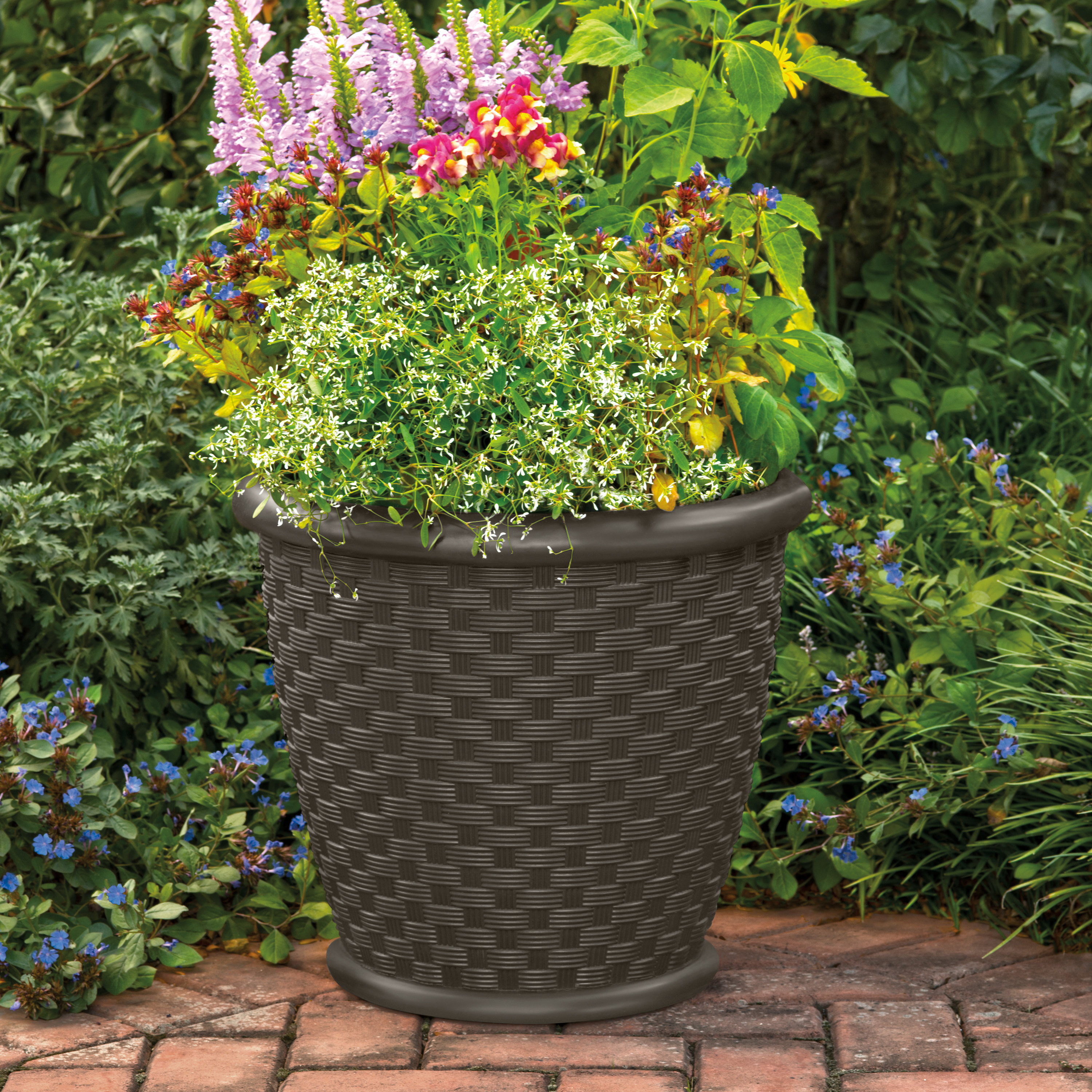 Suncast 2 - Piece Resin Pot Planter Set & Reviews | Wayfair