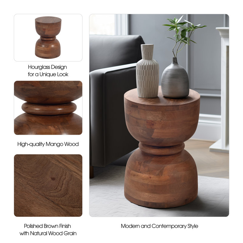 Birch Lane™ Munsley Solid Wood Pedestal End Table & Reviews | Birch Lane