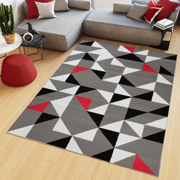 George Oliver Adrianne Geometric Machine Woven Area Rug | Wayfair.ie