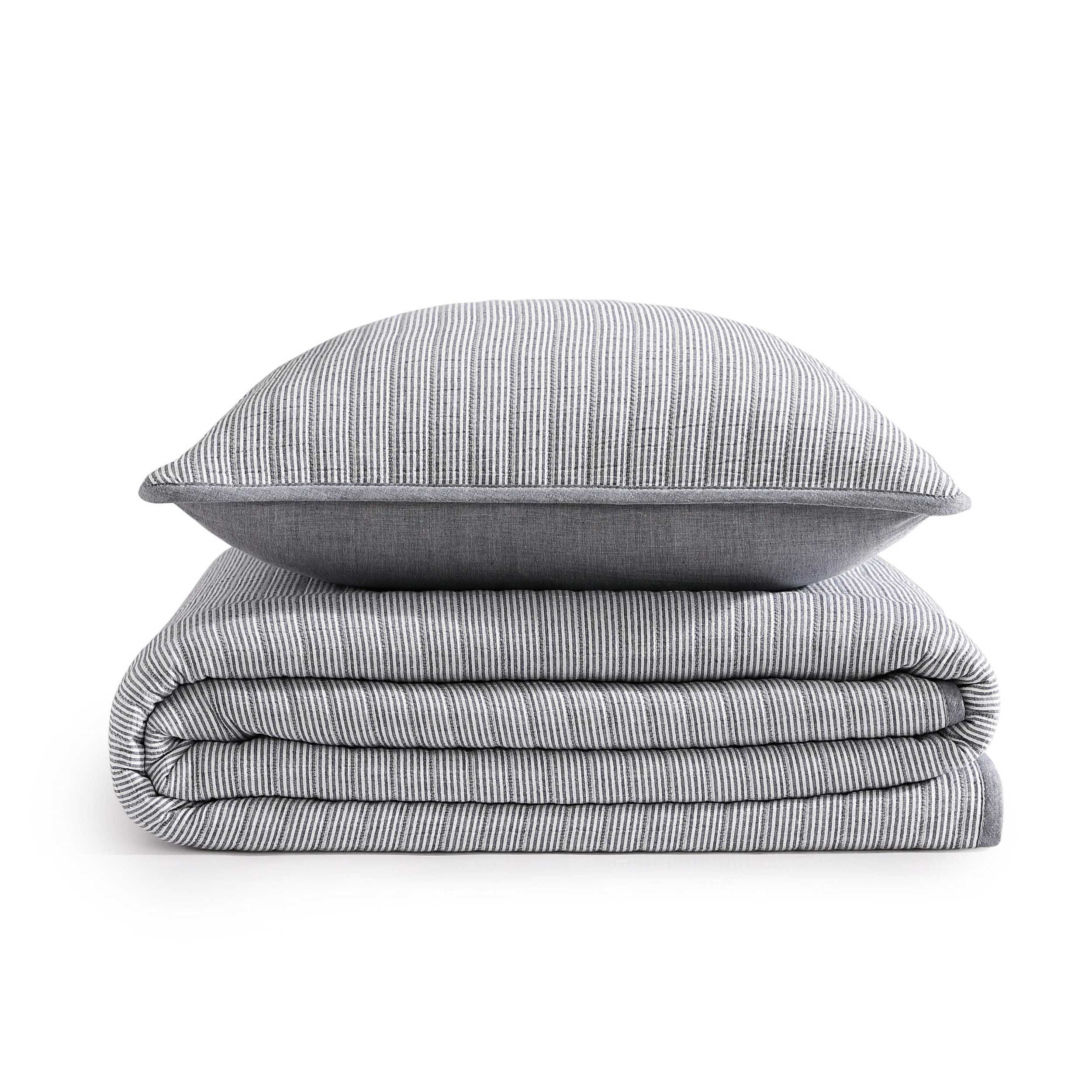 Tommy Hilfiger Ithaca Stripe Cotton Reversible Quilt Set | Wayfair