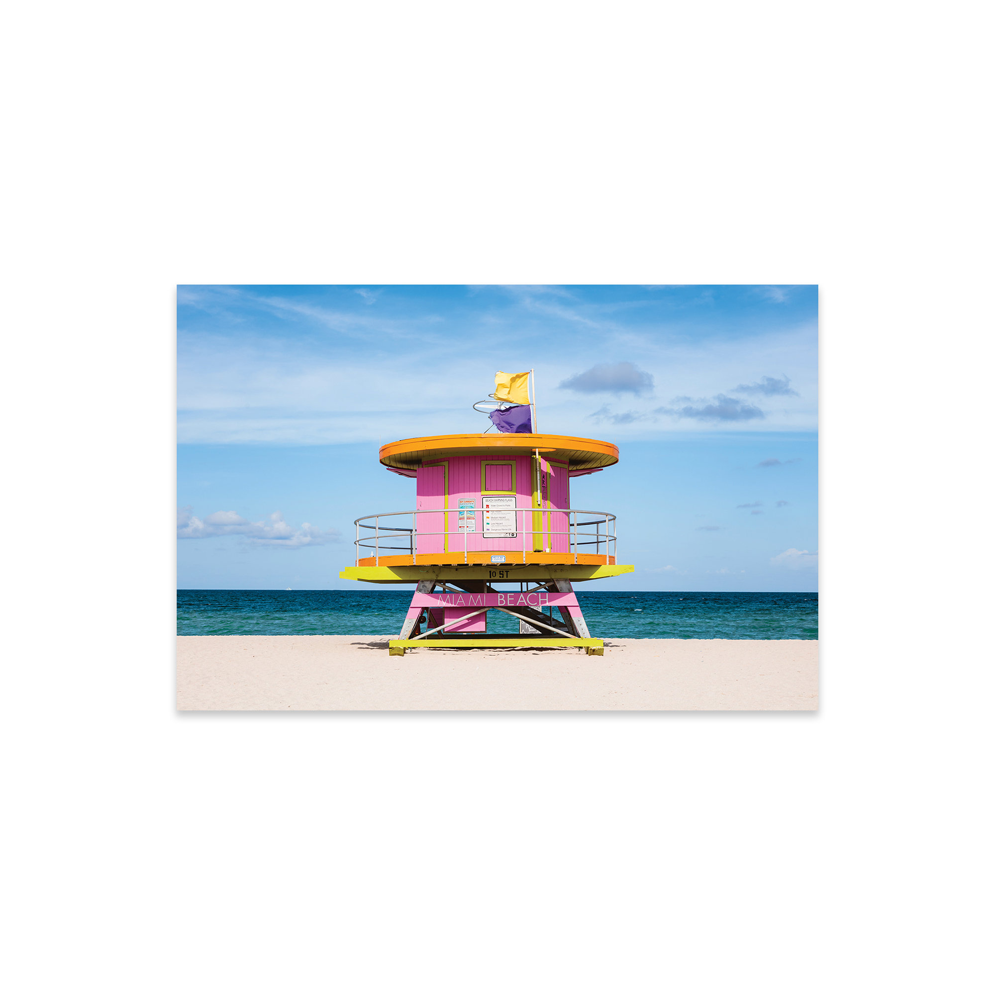 Highland Dunes Lifeguard Cabin, South Beach, Miami II Print On Acrylic ...