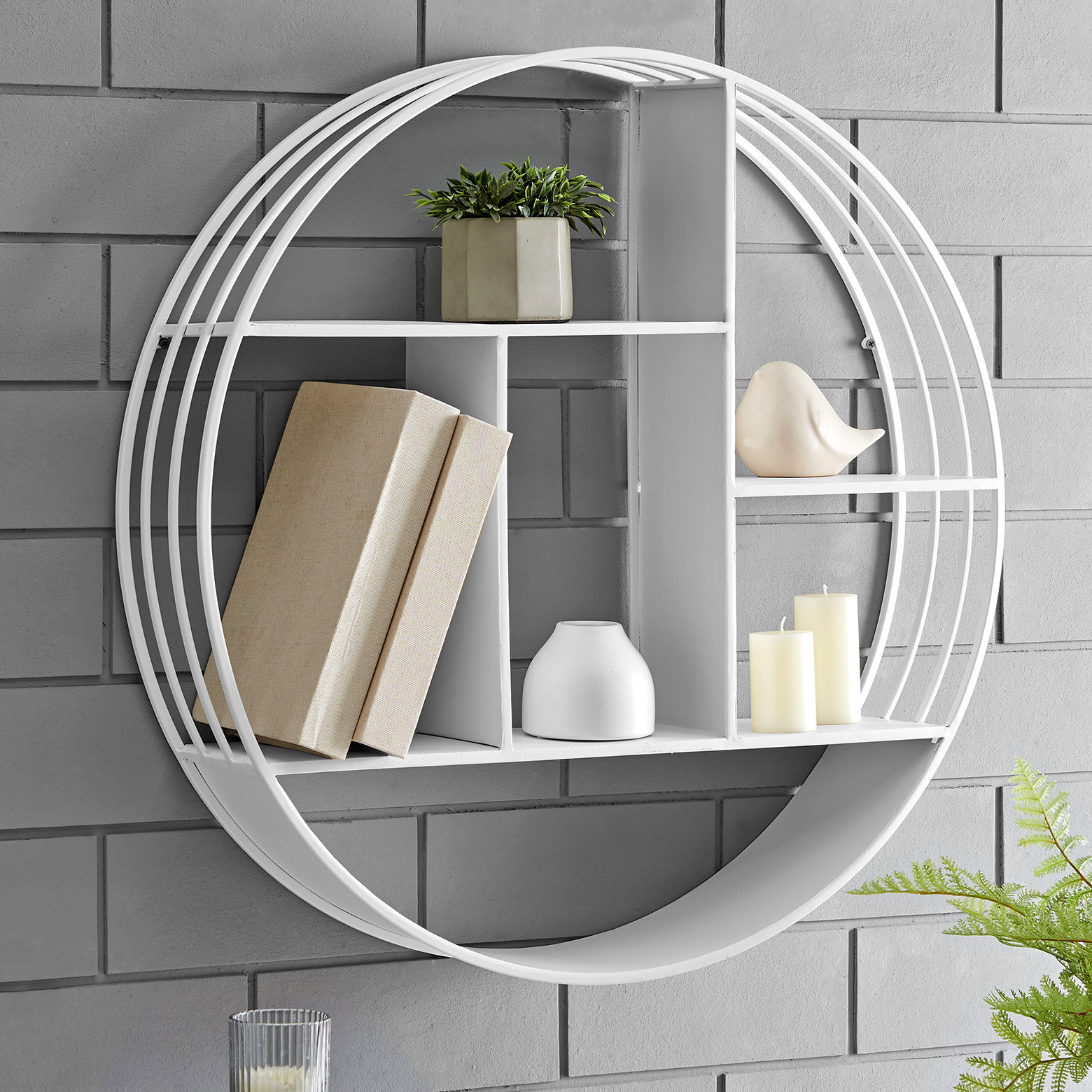 Gracie Oaks Entiat 3 Piece Circle Metal Accent Shelf & Reviews | Wayfair