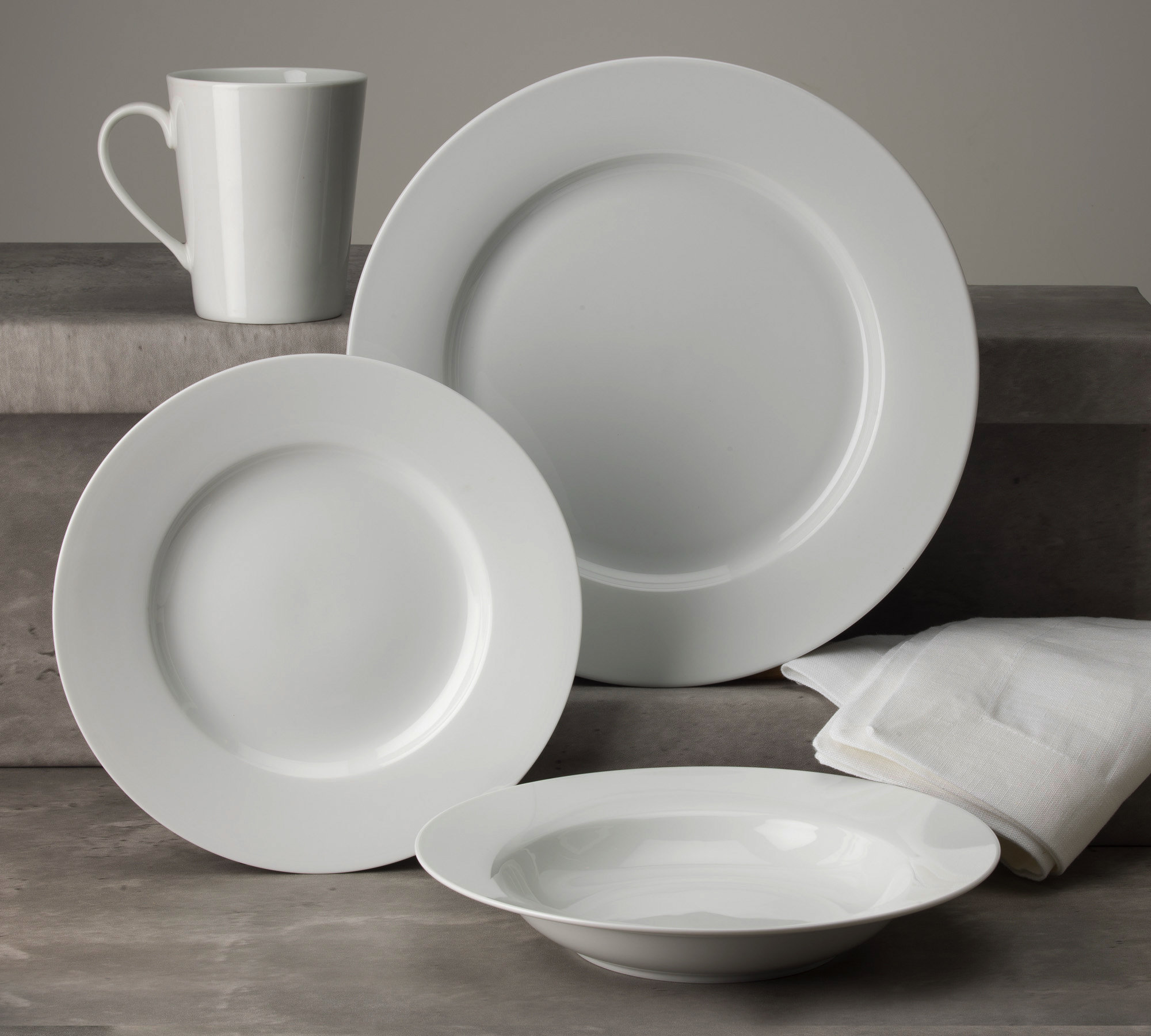 Euro Ceramica Claire Classic Rim 16pcs Dinnerware Set ( Dinner Plate ...