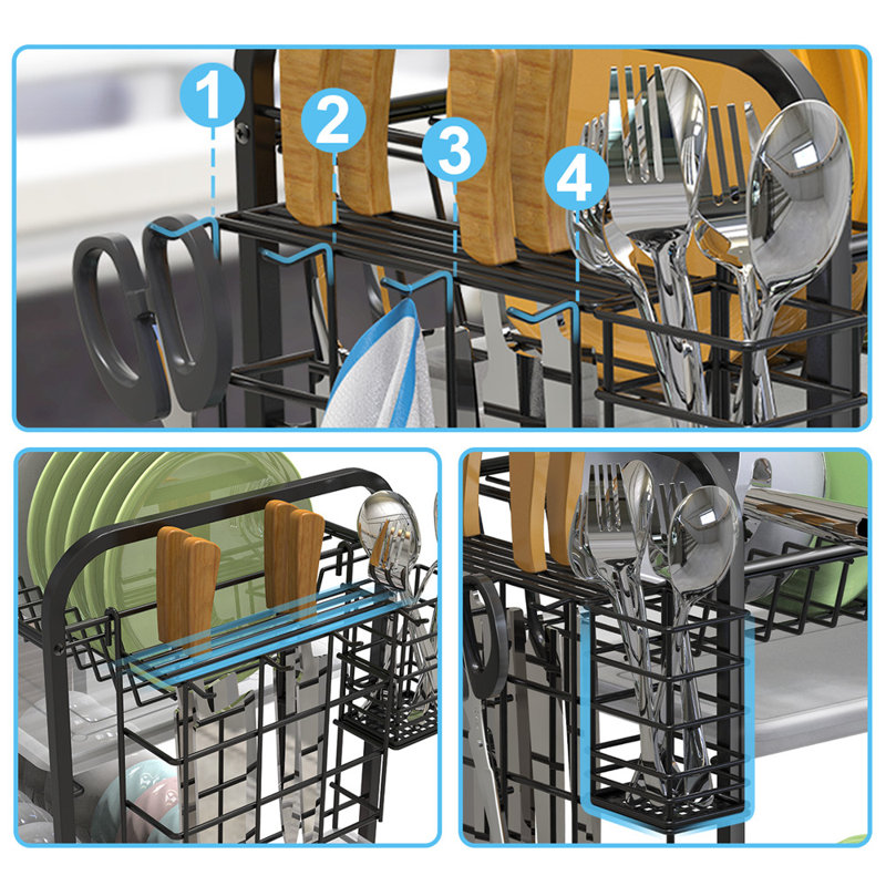 Alex Smart Home 2 Tier Metal Dish Rack & Reviews | Wayfair