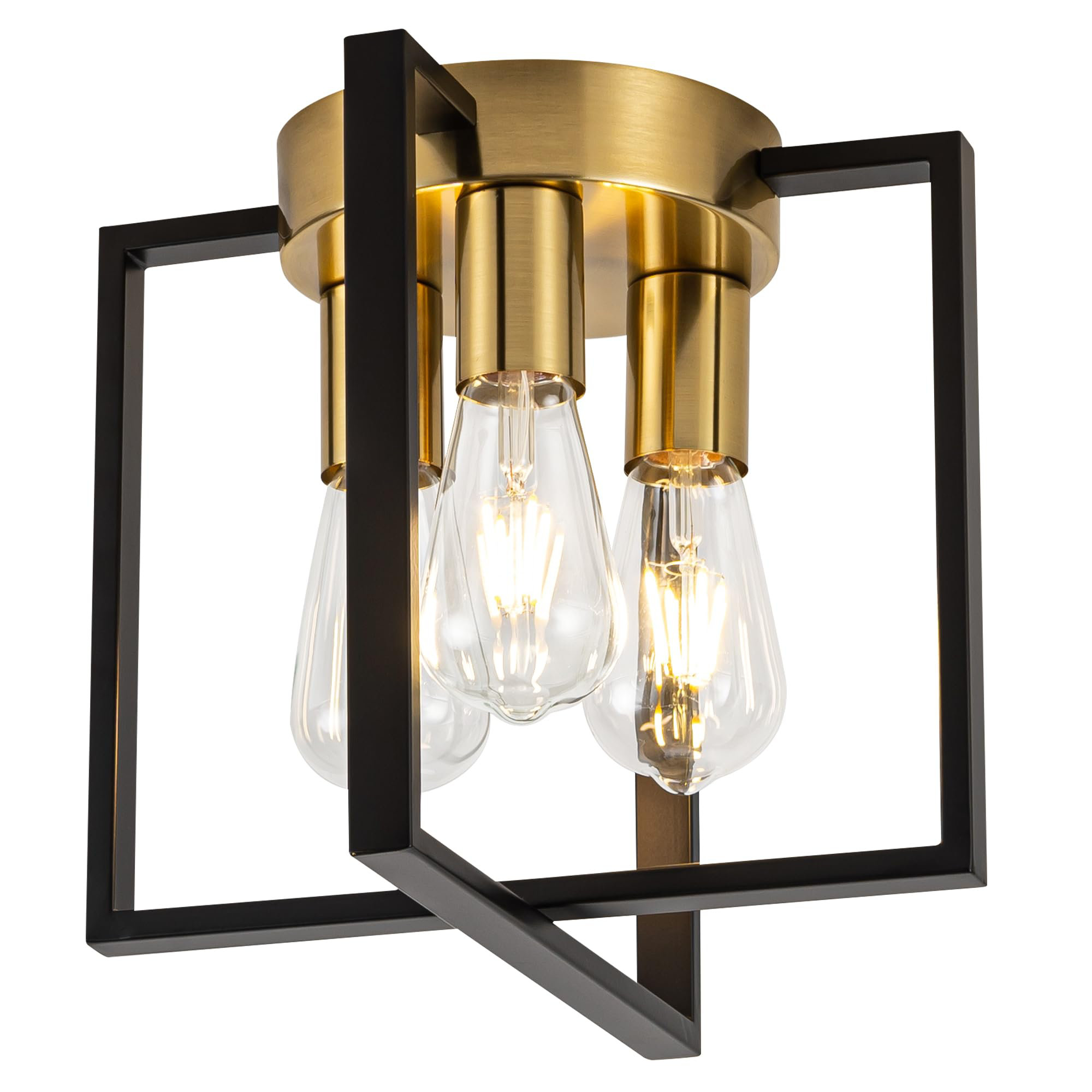 TOBLIB 3 Light Flush Mount Light Fixture Frame Ceiling Light Fixture ...