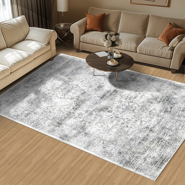 Red Barrel Studio® Oriental Vintage Washable Non-slip Faux Cashmere ...