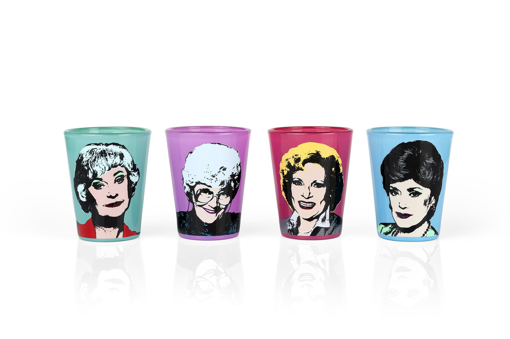 Just Funky The Golden Girls 2-Ounce Character Mini Glasses | Set Of 4 ...