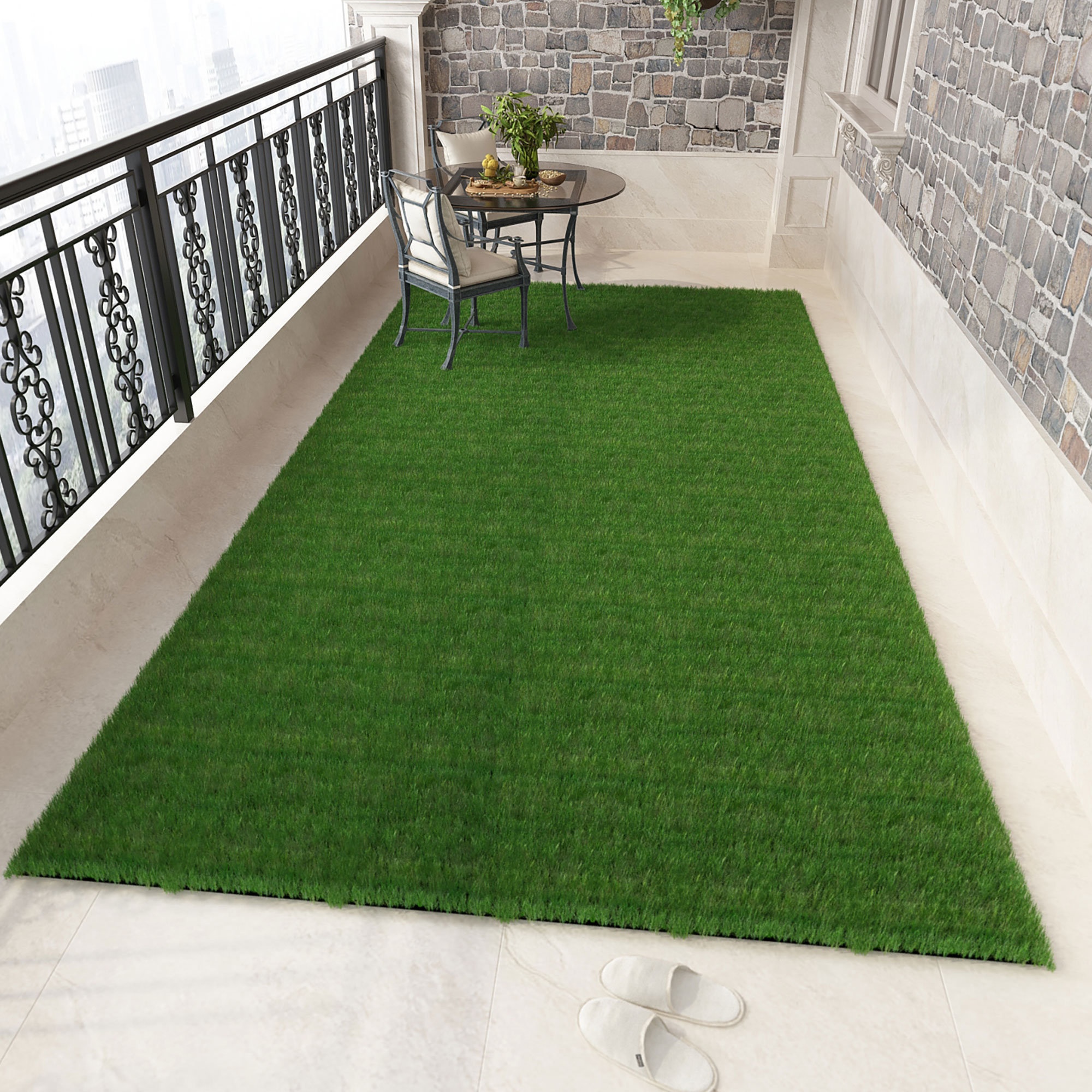 BKB365 78.7" x 157.4" Artificial Grass Turf Rugs and Rolls & Reviews ...