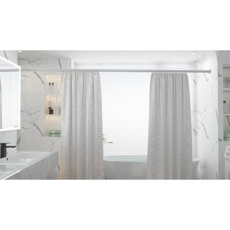 Tromay Adjustable Spring Shower Tension Curtain Rod | Wayfair