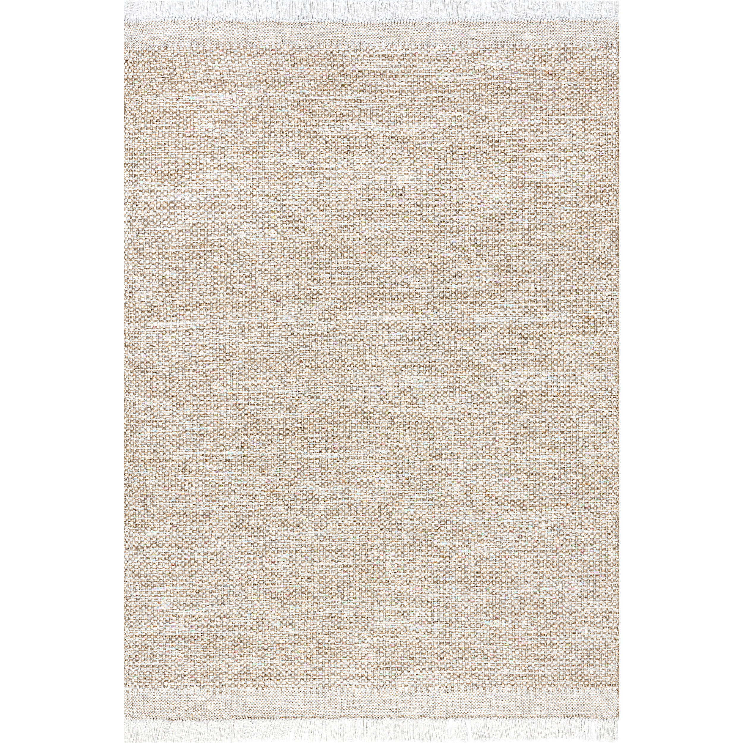 Ebern Designs Solid Farmhouse Fringe Area Rug & Reviews | Wayfair