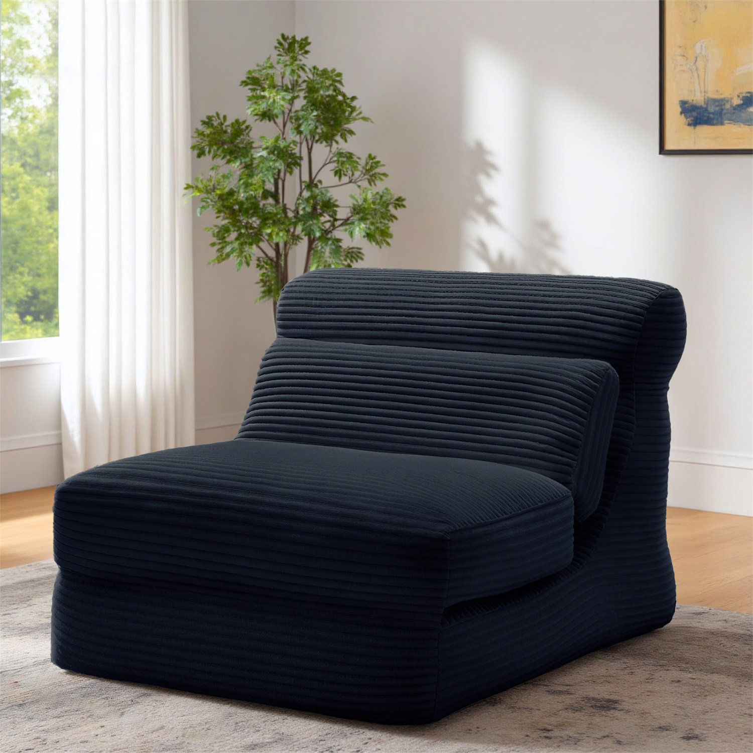 Lark Manor™ Ariunna Futon Sofa Bed, Fabric Convertible Sleeper Sofa ...