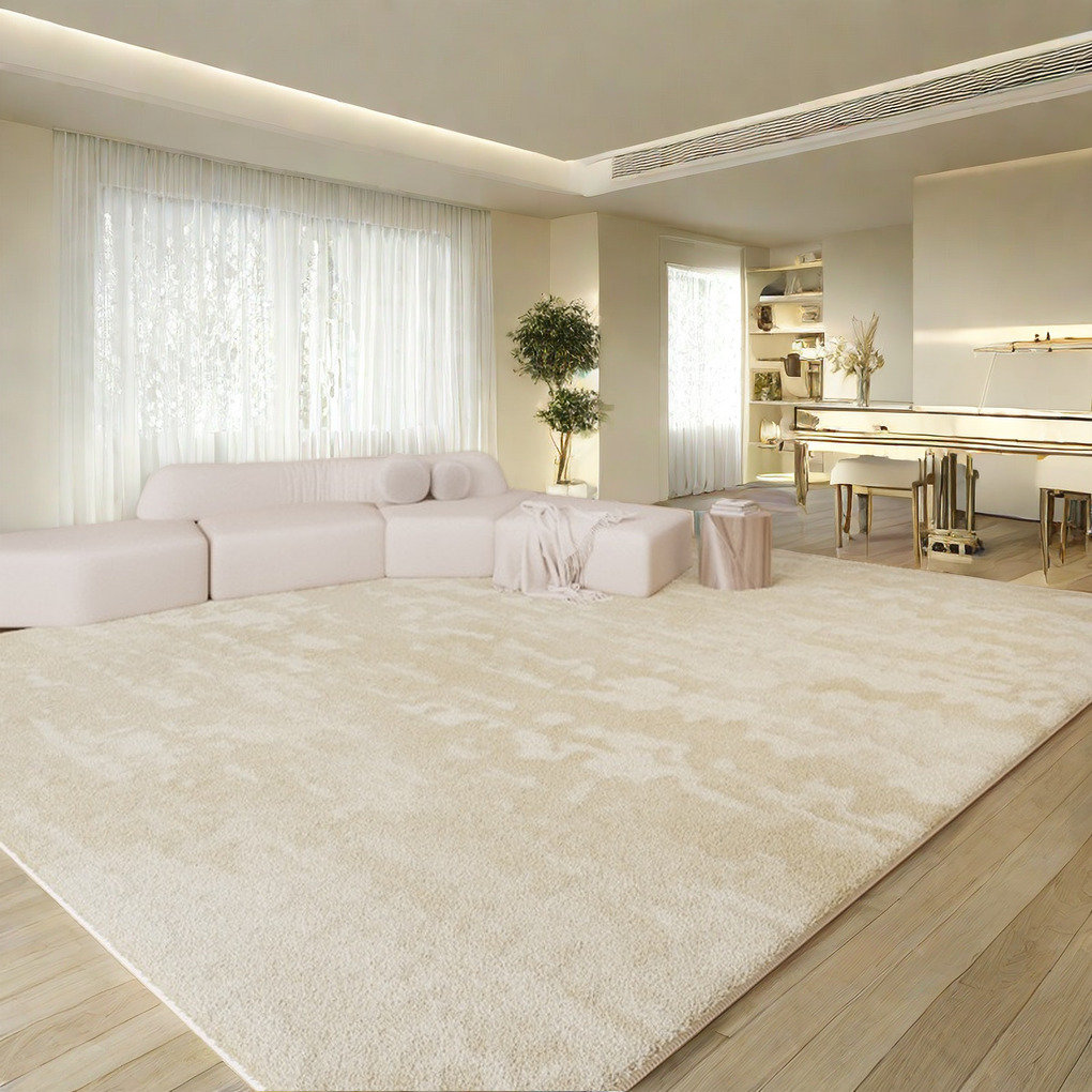 Rosem May Rectangle Minimalist Cream Style Living Room Rug Area Rug ...