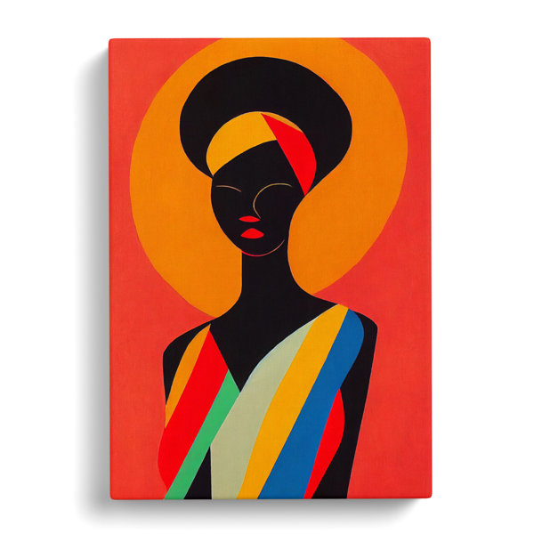George Oliver African Woman Cubism Vol.3 - Wrapped Canvas Graphic Art ...