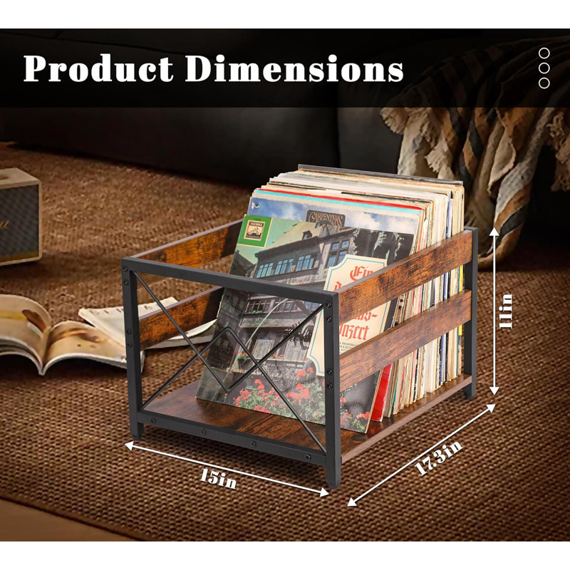 17 Stories Vinyl Record Storage Crate | Wayfair
