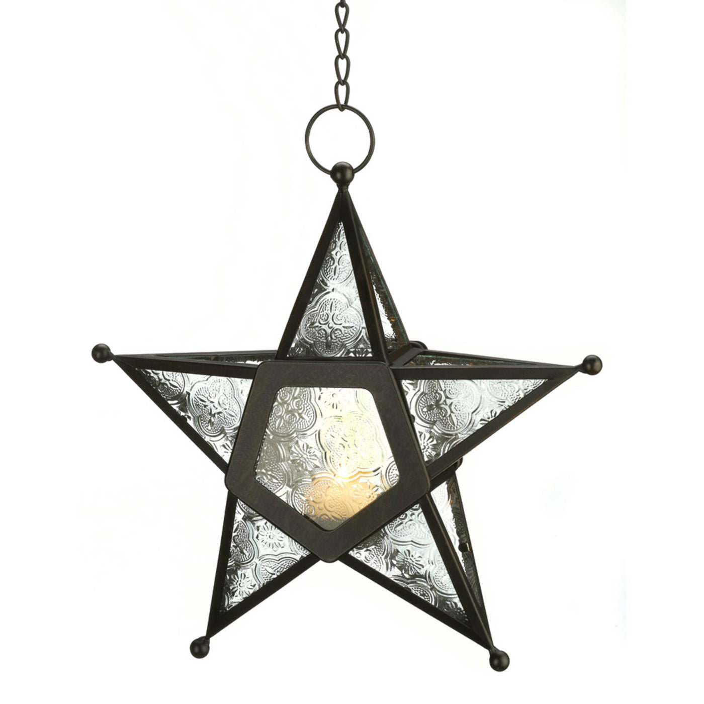 Ebern Designs CLEAR GLASS STAR LANTERN | Wayfair