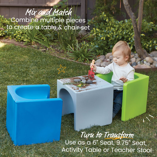 ECR4Kids Tri-Me 3-In-1 Cube Chair, Kids Furniture | Wayfair