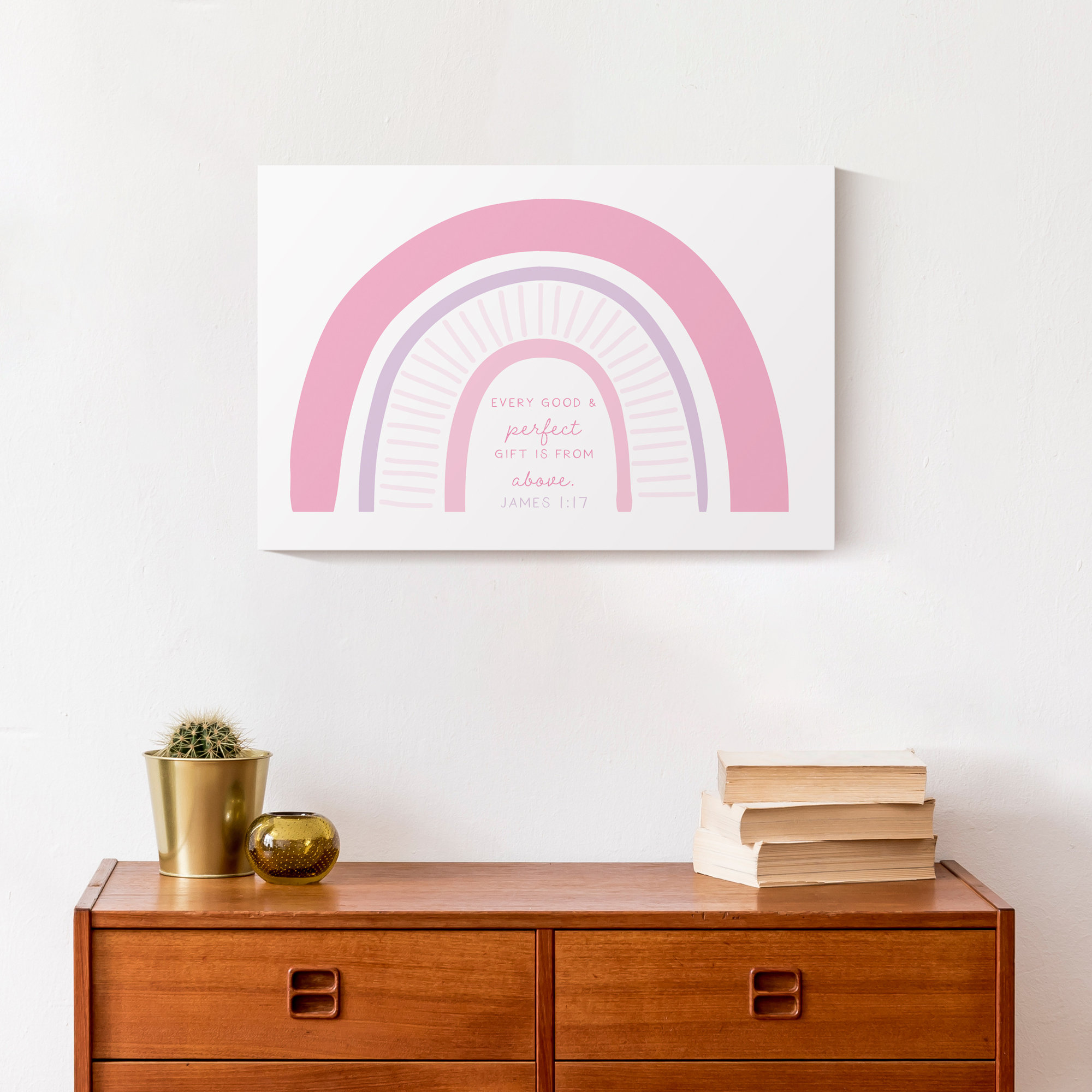 Trinx Pink Rainbow Delight Canvas Print | Wayfair