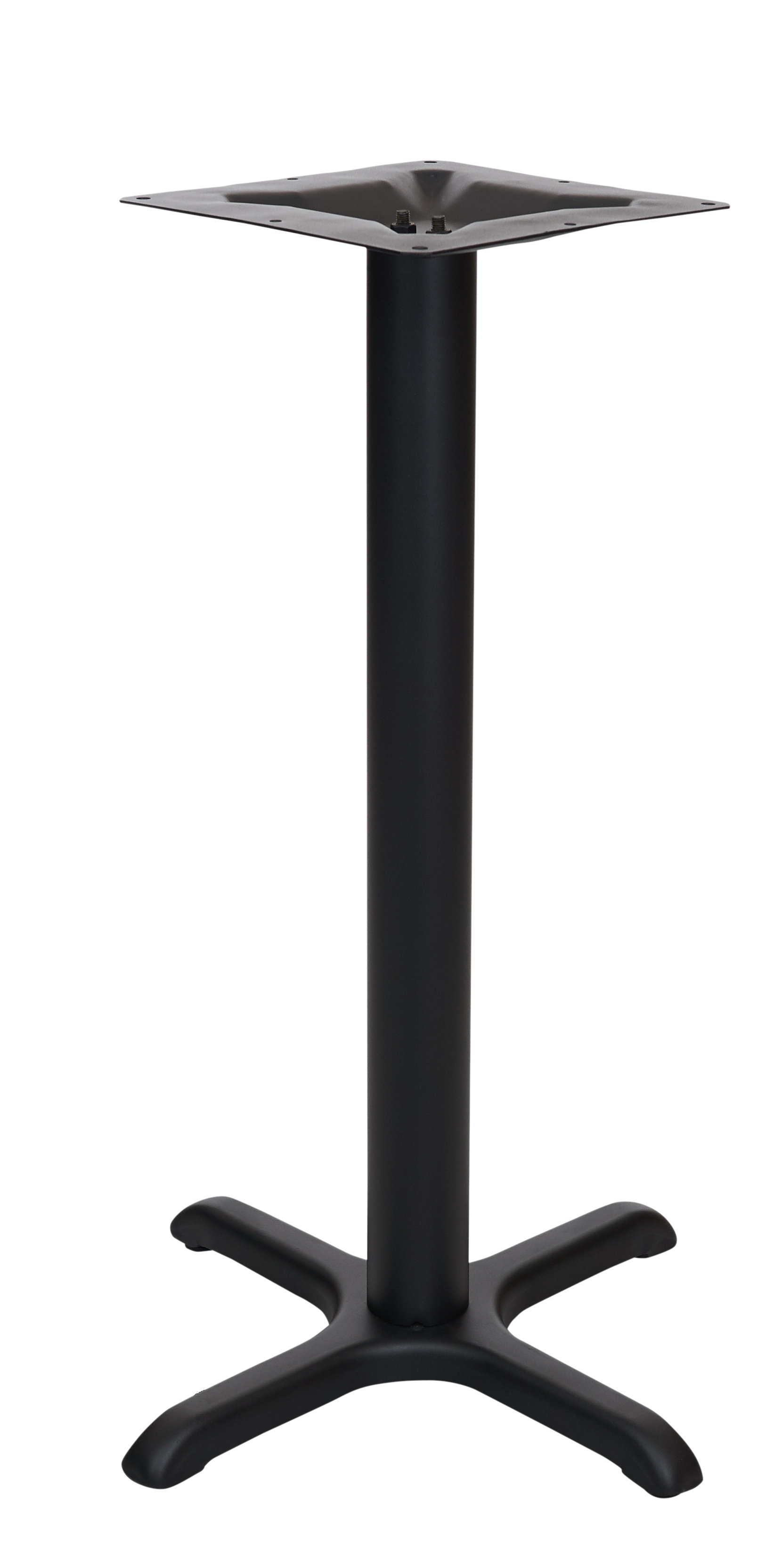 BFM Seating STB Black 22x22" Cross Indoor Counter Height Table Base ...