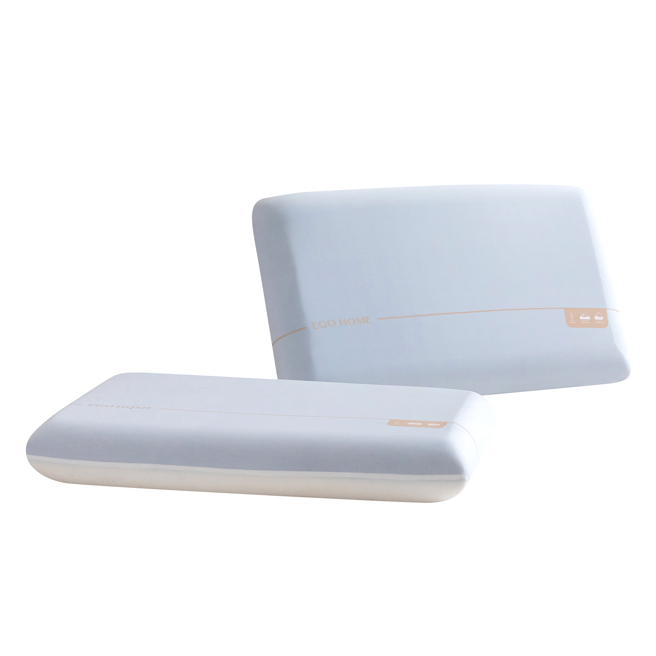 EGO HOME 4" Medium Zoned Comfort Memory Foam Support Pillow - 2 Pack ...