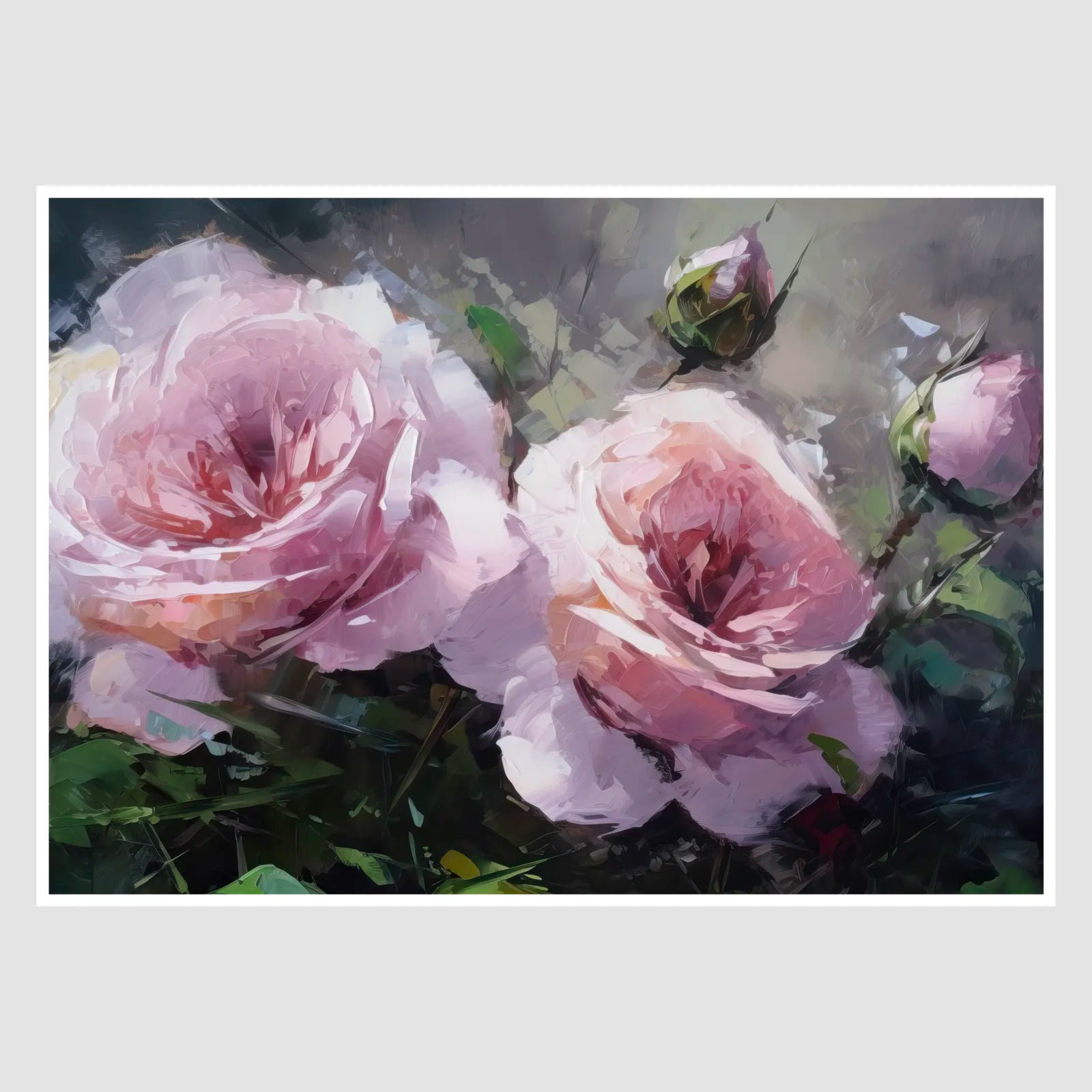ClassicLiving Roses Art Print with Background | Wayfair.co.uk