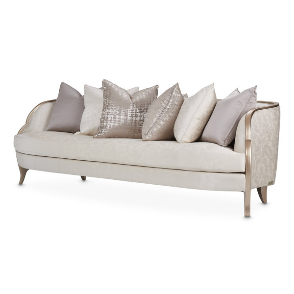 Michael Amini Malibu Crest 100'' Recessed Arm Sofa & Reviews | Wayfair
