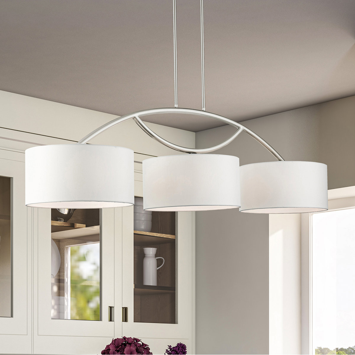 Hokku Designs Konur 3 - Light Kitchen Island Drum Pendant & Reviews ...