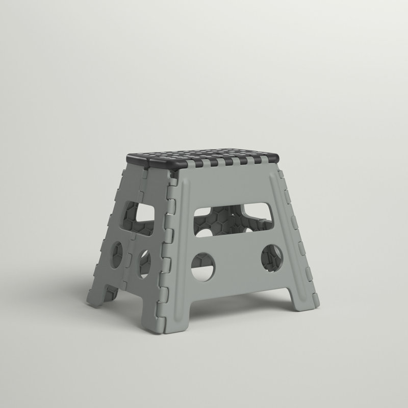 WFX Utility™ Cresson Folding 1 Step Plastic Step Stool with 150 lb ...