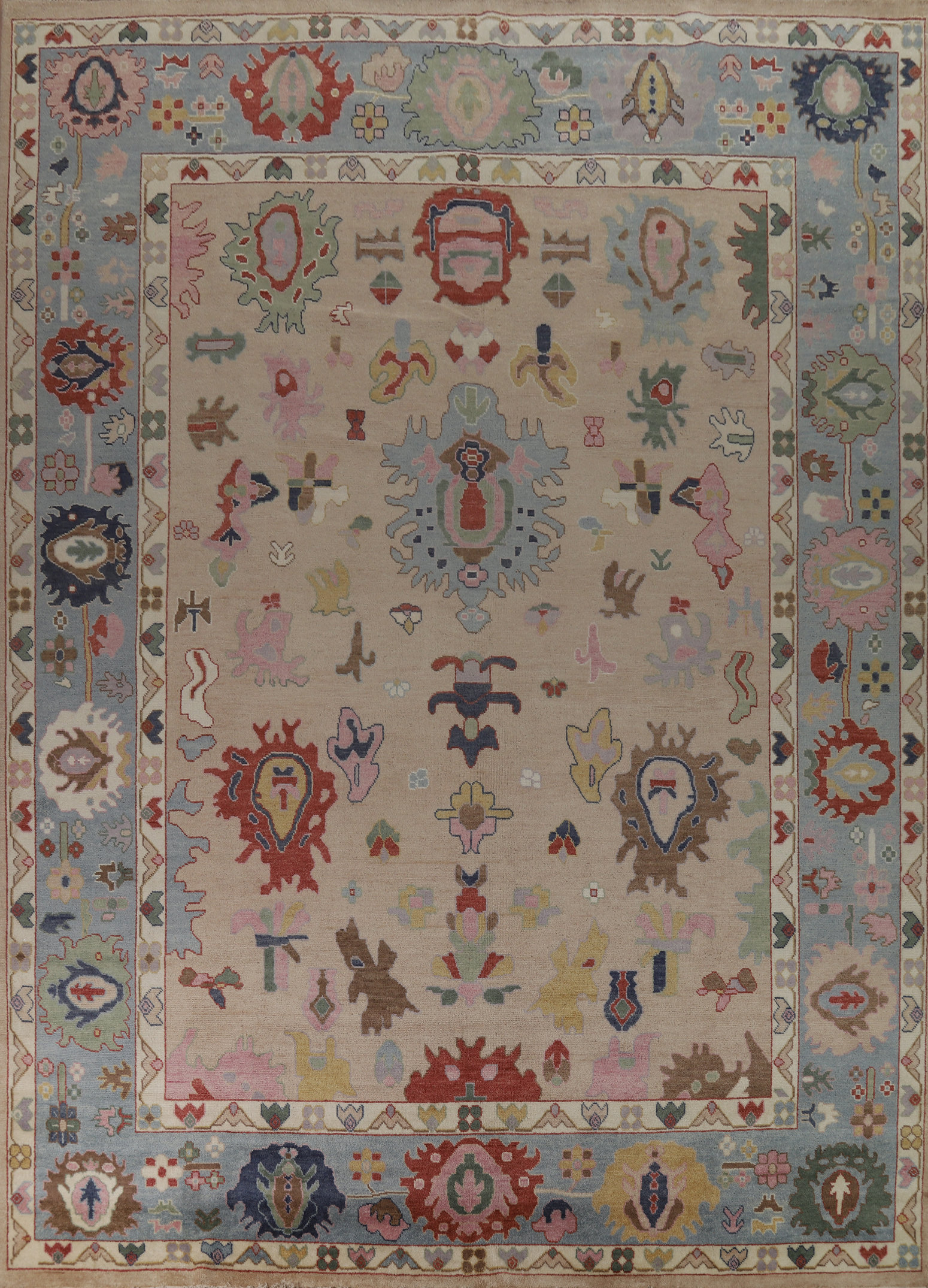 Rugsource All-Over Floral Oushak Indian Large Rug 12x14 | Wayfair