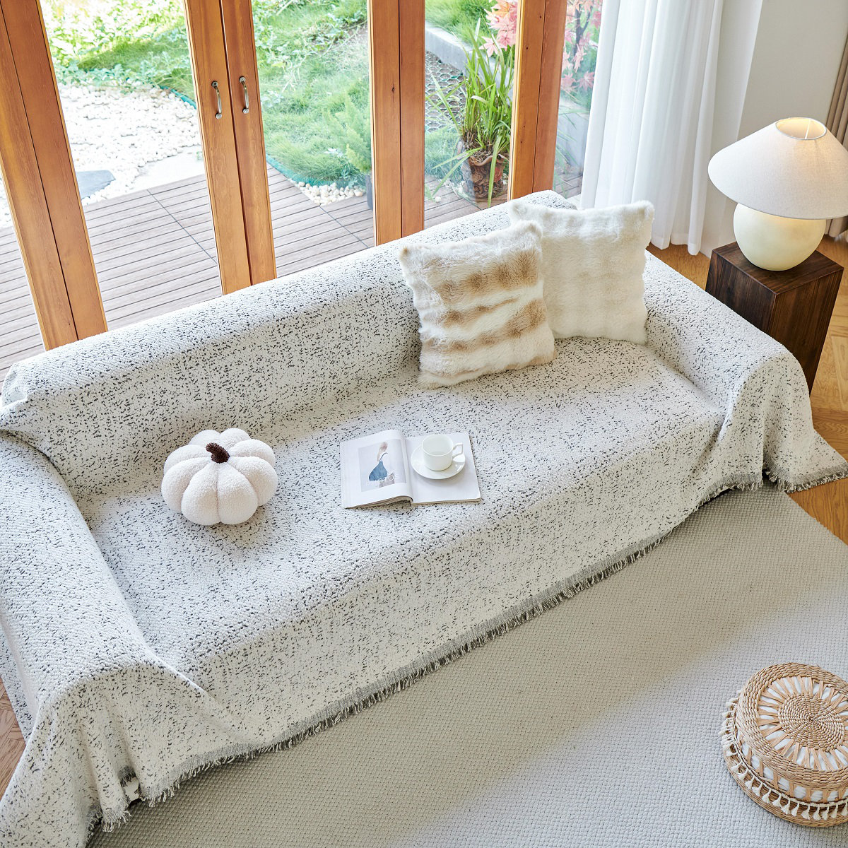 Nayoroom Couch Cover Chenille Sofa Covers Washablereversible Chic Sofa ...