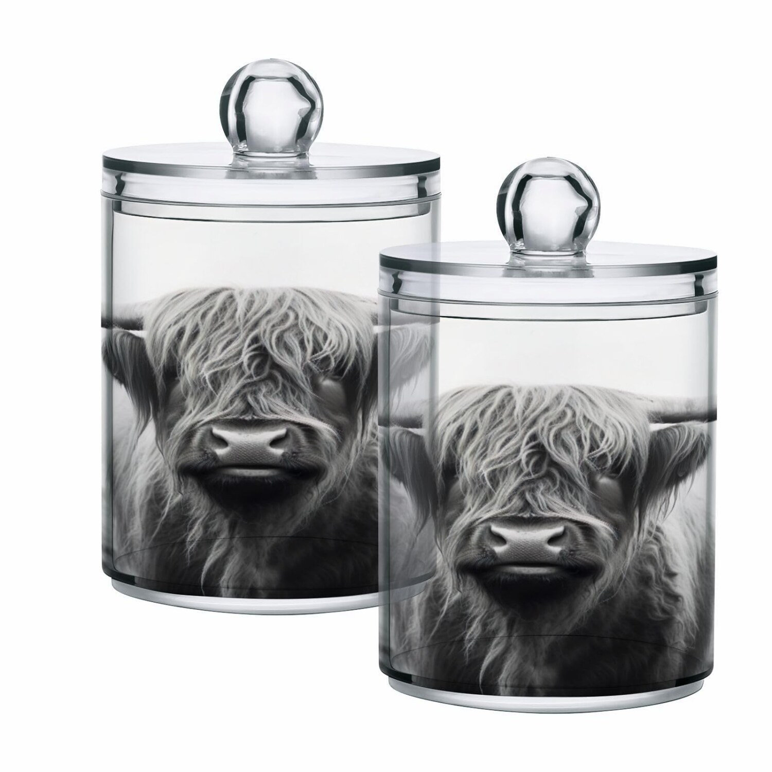 BRBCA Highland Charm Qtip Holder & Dispenser Set - Clear Apothecary ...