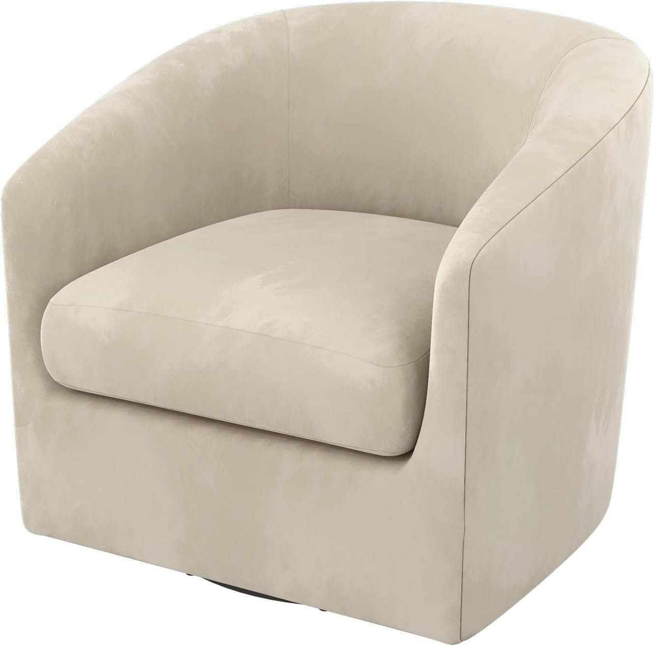 Hokku Designs Accent Swivel Chair,Upholstered Barrel Curved Chair With ...