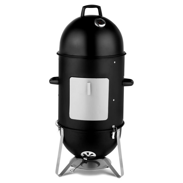 Winado Three Layer Round Bbq Grill Smokey Mountain Cooker For Outdoor ...