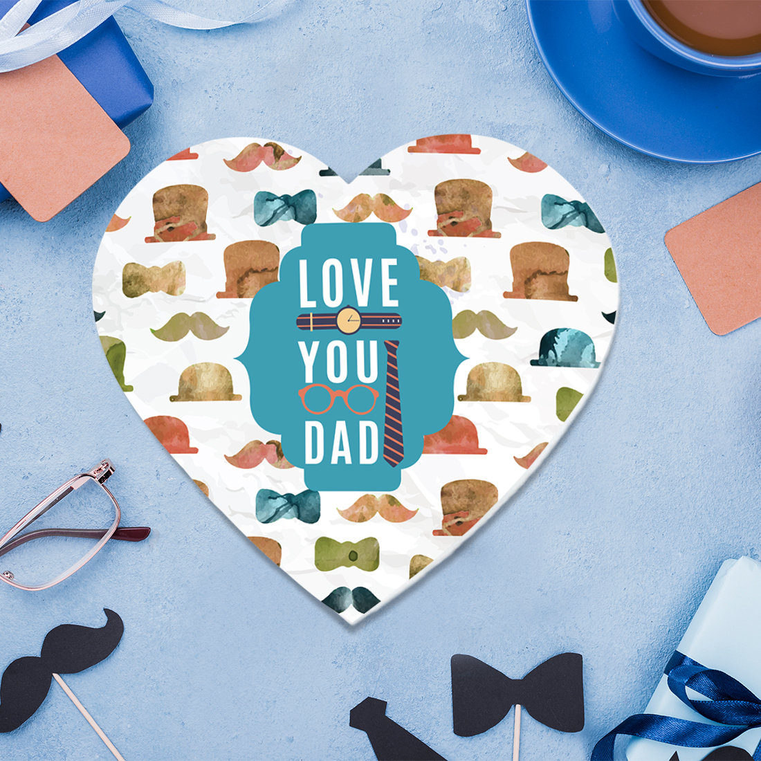 Koyal Wholesale Happy Father's Day Heart Shaped Gift Box With Lid ...