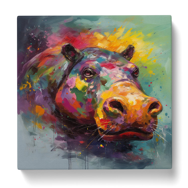Latitude Vive Hippo Abstract Art No.2 - Print | Wayfair.co.uk