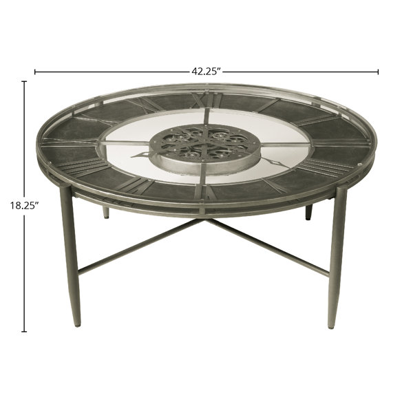 Howard Miller® Elon Clocktail Table Clock, Aged Silver | Wayfair