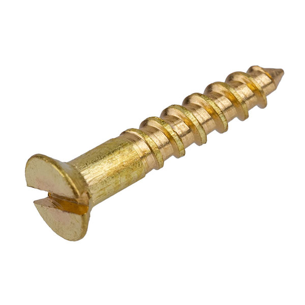 UNIQANTIQ HARDWARE SUPPLY Solid Brass Flat Countersunk Head Slot Drive ...