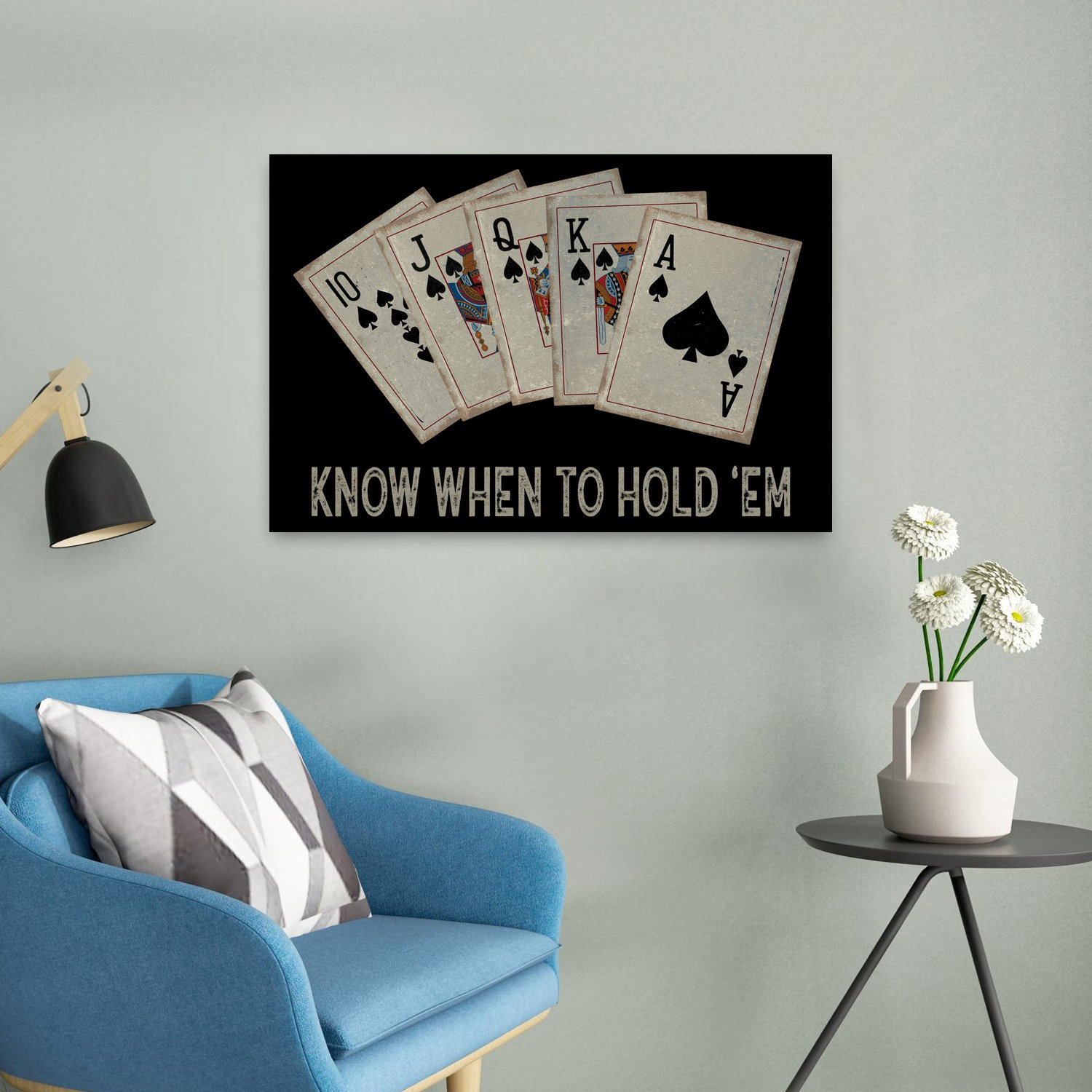 Latitude Run® Know When To Hold 'Em Abstract Contemporary Art - Wayfair ...