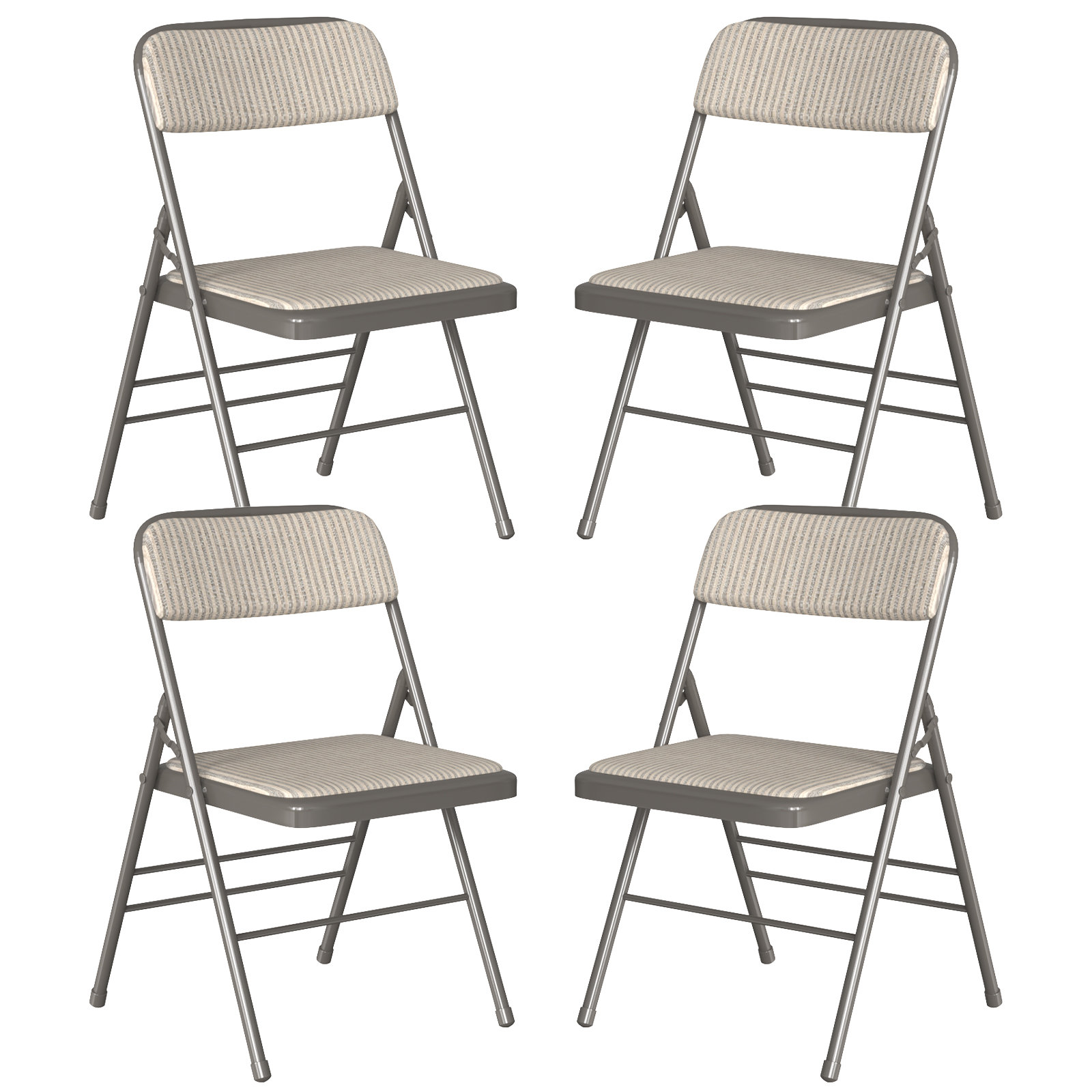 Inbox Zero Haaken Leather Padded Patio Folding Chair Folding Chair Set ...