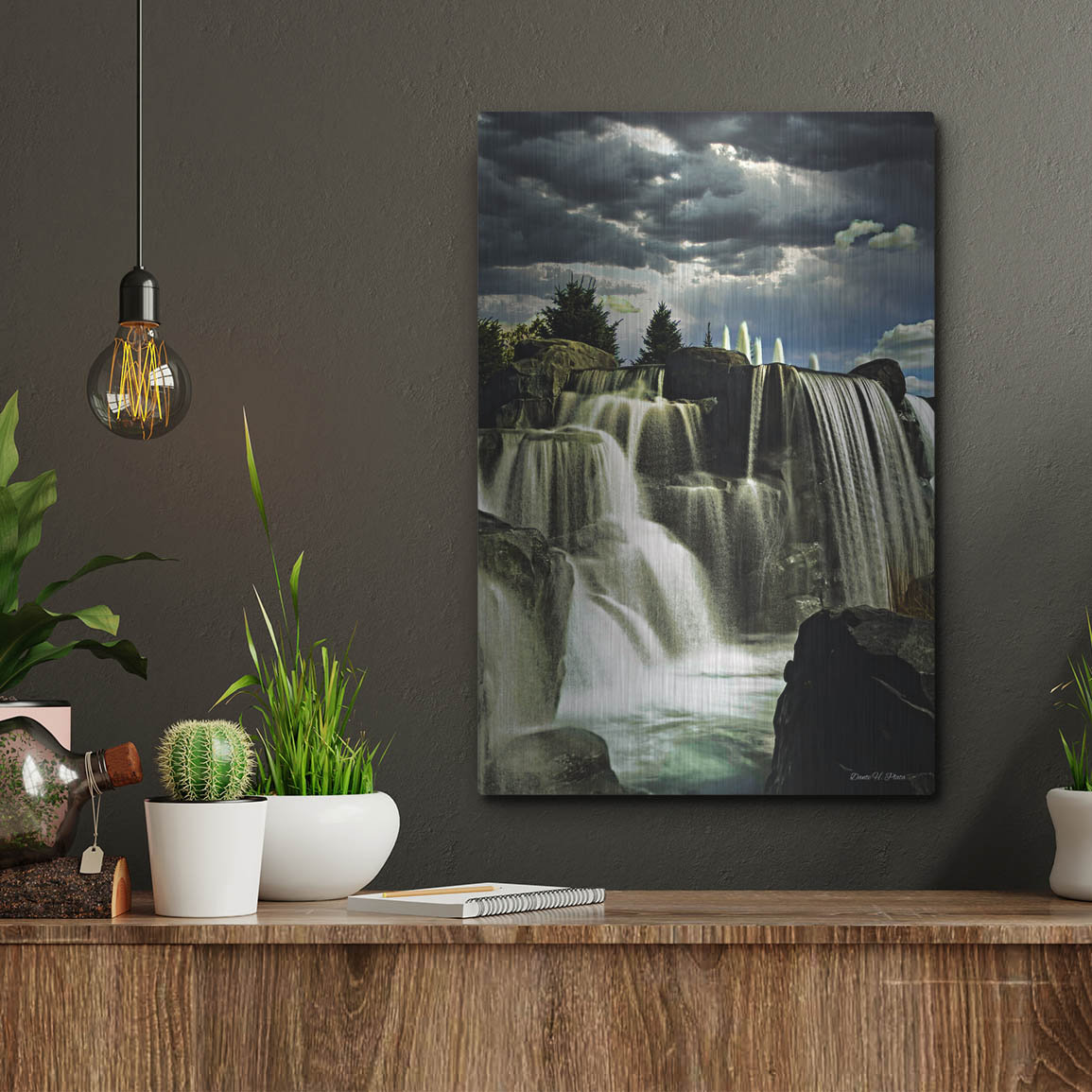 Millwood Pines Rosemont Waterfalls' by Dante Plata Metal Wall Art | Wayfair
