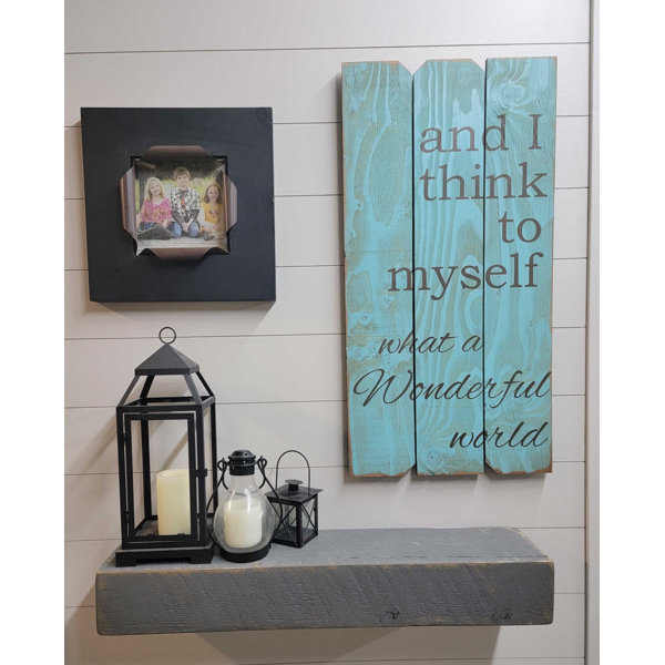 Dovecove Rustic Signs Wonderful World Wall Décor & Reviews - Wayfair Canada
