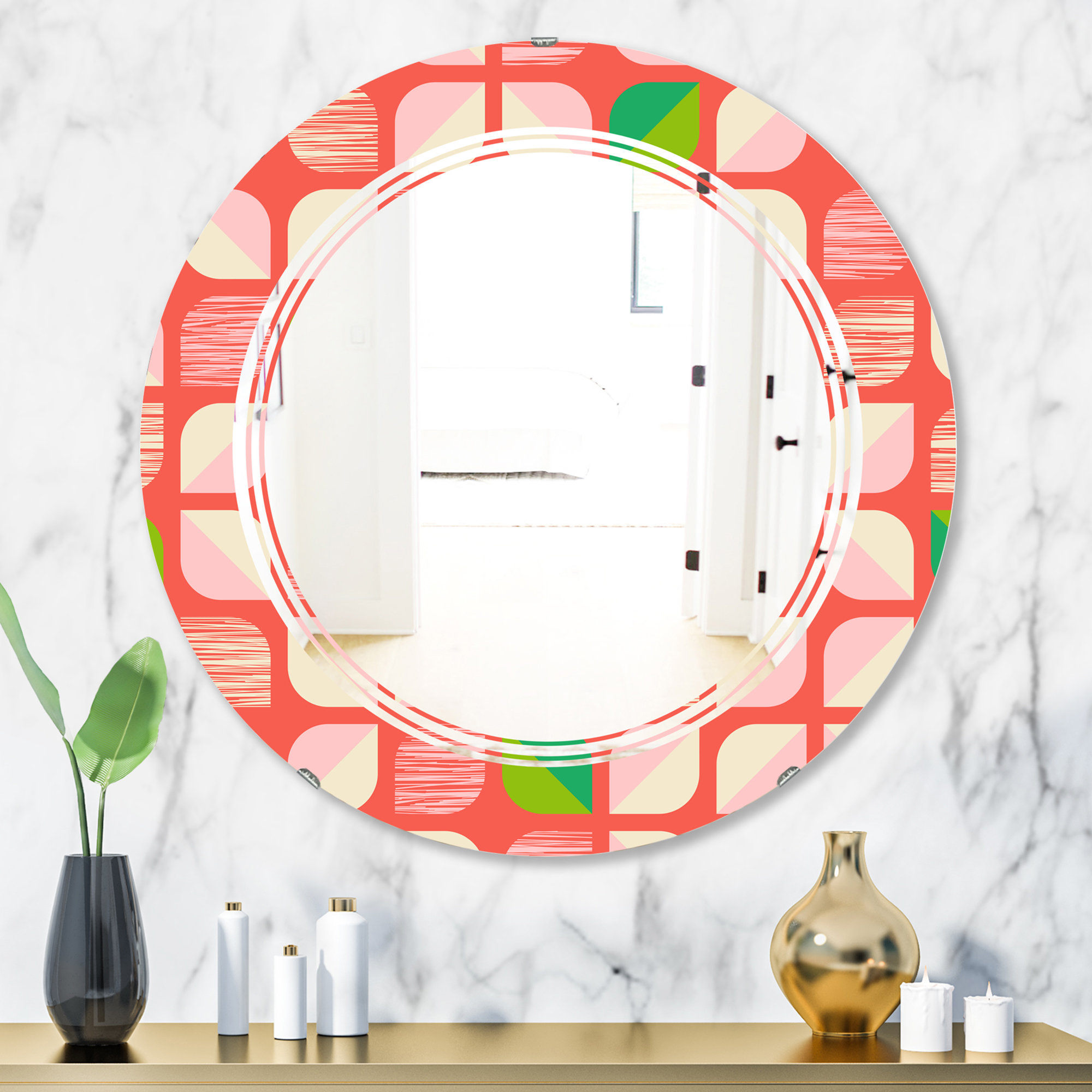 East Urban Home Triple C Abstract Geometric VIII Modern Frameless Wall ...