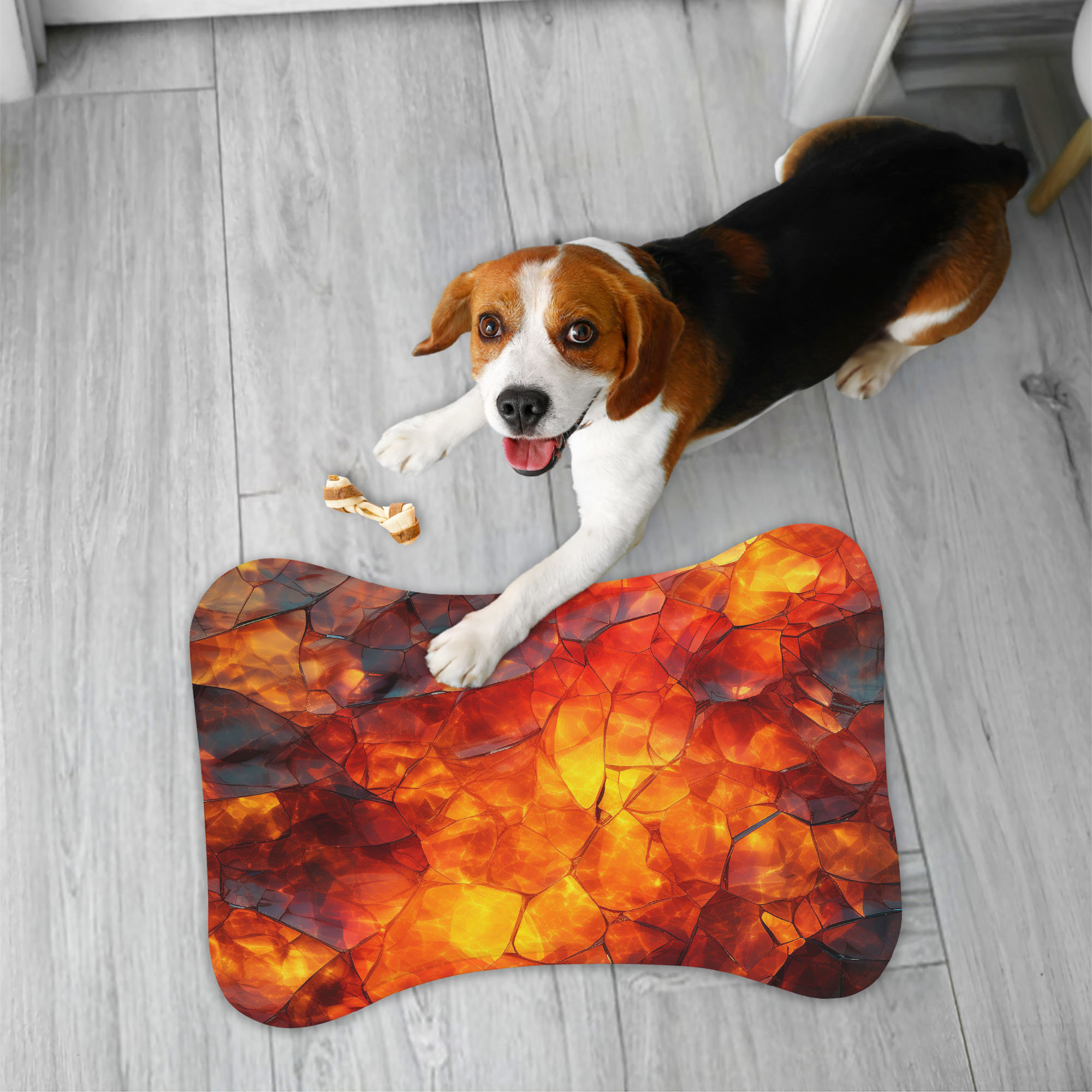 MentionedYou Fiery Facets - 1 Piece Bone Shape Feeding Mat - Wayfair Canada