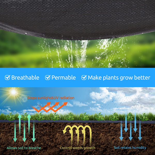 Artpuch Weed Barrier Landscape Fabric Heavy Duty, Premium Heavy-Duty ...