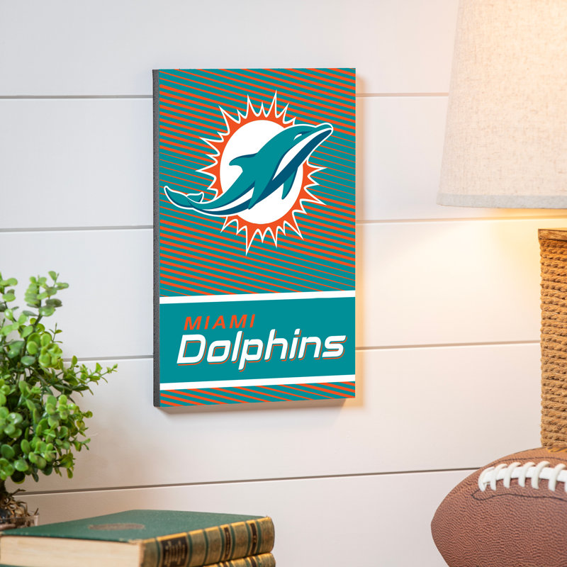 Evergreen Enterprises, Inc Miami Dolphins 8"x 12" Moveable Wall Tile ...